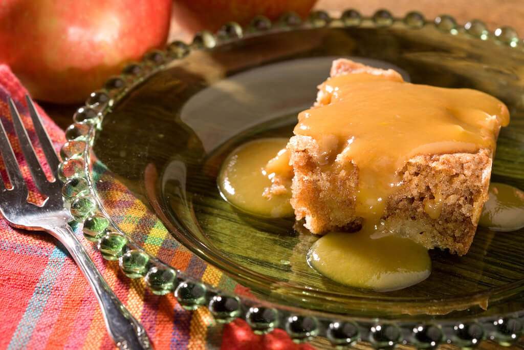Old Fashioned Apple Cake with Butterscotch Sauce - Ginger and Baker